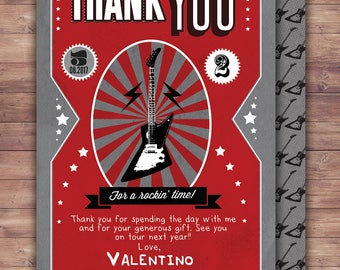 Thank You Card Greeting Card All occasion card rockstar