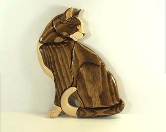 Cat intarsia | Etsy