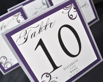 10 Custom Owl Table Numbers Personalized Wedding Table