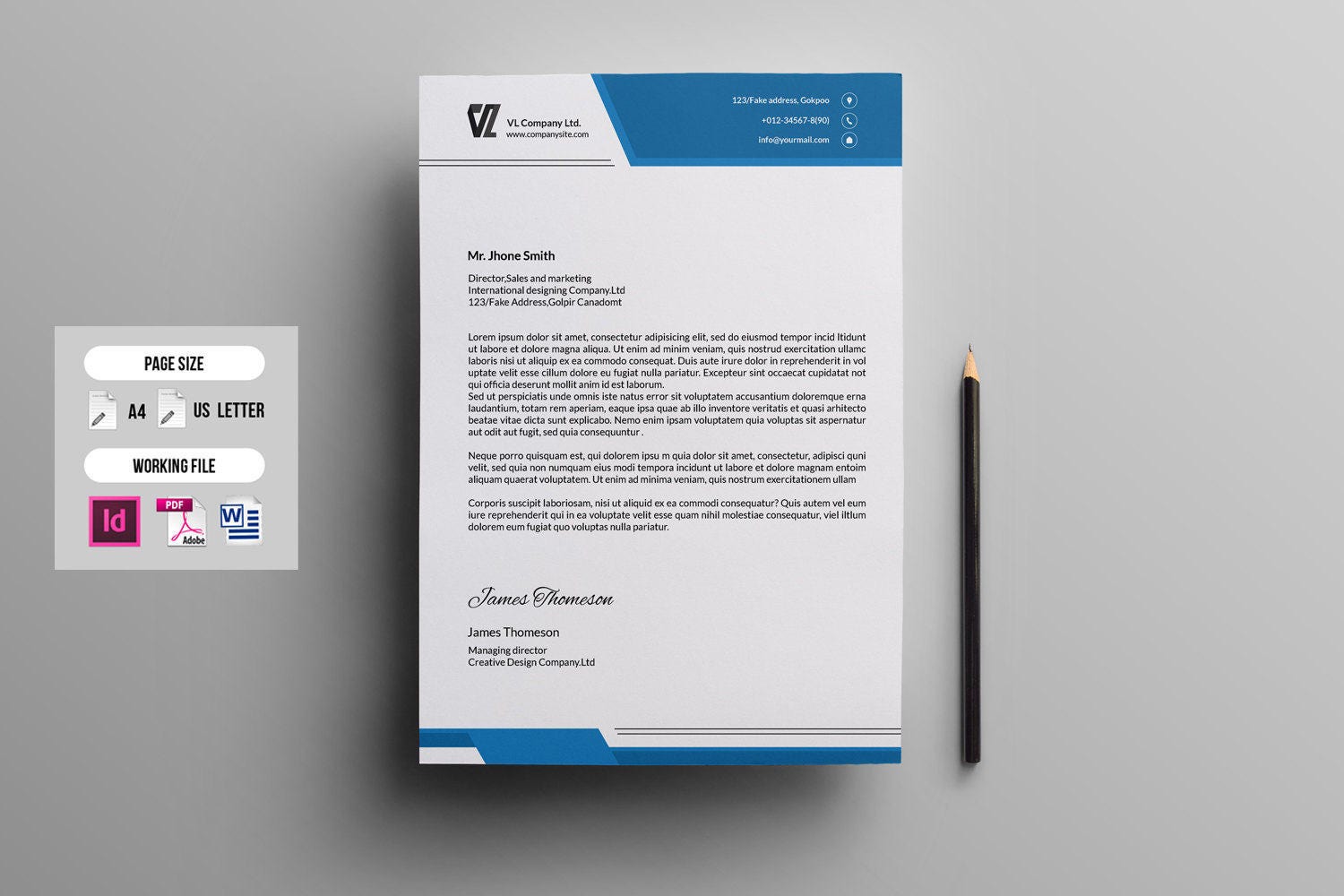 Modèle de papier à en-tête Entreprise papier à en-tête