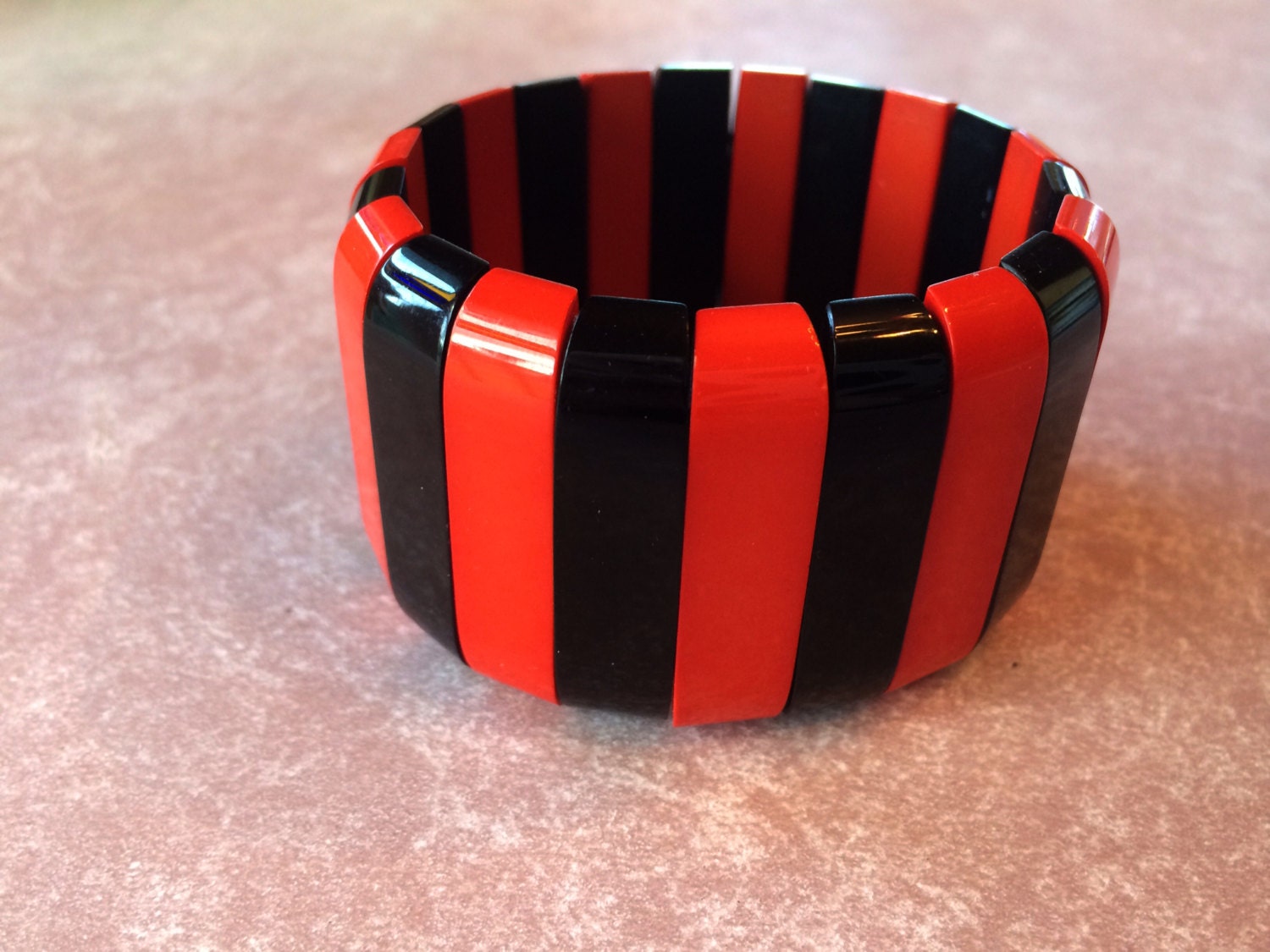 Vintage Auguste Bonaz Signed, Galalith Bracelet, extremely rare