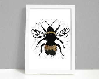 Bumble bee print | Etsy