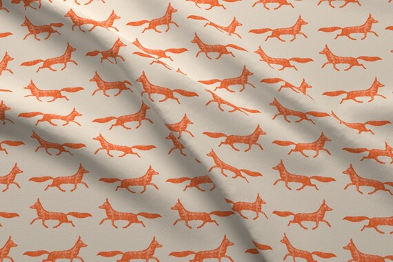 Fox Hunt Fabric Run Fox Run By Clpourlamaison Orange Fox