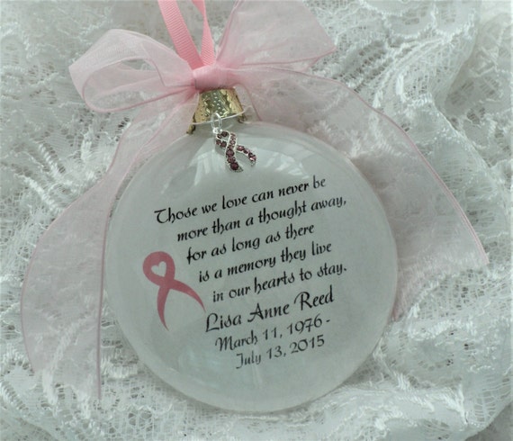 Breast Cancer Ornament Memorial In Memory Those We Love Can