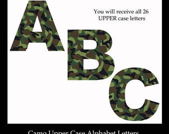 Camouflage letters | Etsy