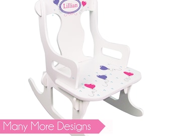 Child's Rocking Chair-HICKORY Puzzle Rocker-Custom Made