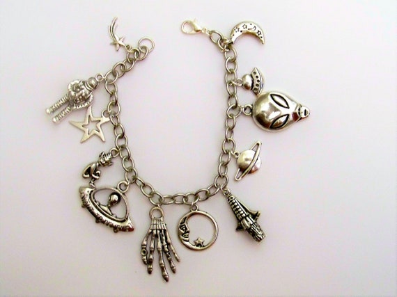 Alien Charm Bracelet UFO Bracelet Alien Jewelry I Want to