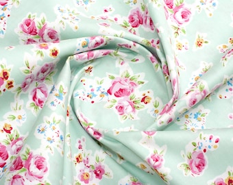 Shabby chic fabric | Etsy