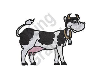 Cow embroidery | Etsy