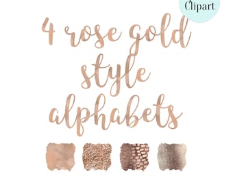 Rose gold font | Etsy