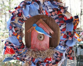 Birdhouse wreath | Etsy