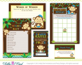 Baby Food Boy Monkey Baby Shower Game Name that food game for