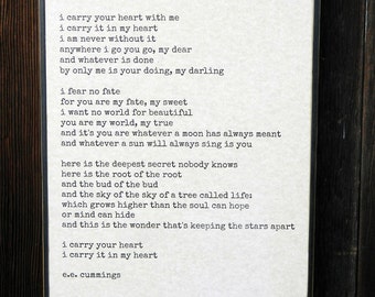 I carry your heart | Etsy