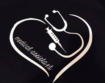 MA Medical Assistant Heartbeat Vinyl Decal JB061