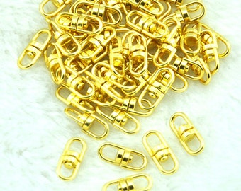 50pcs White K Swivel Key Ring Connectors Perfect for Key Chain