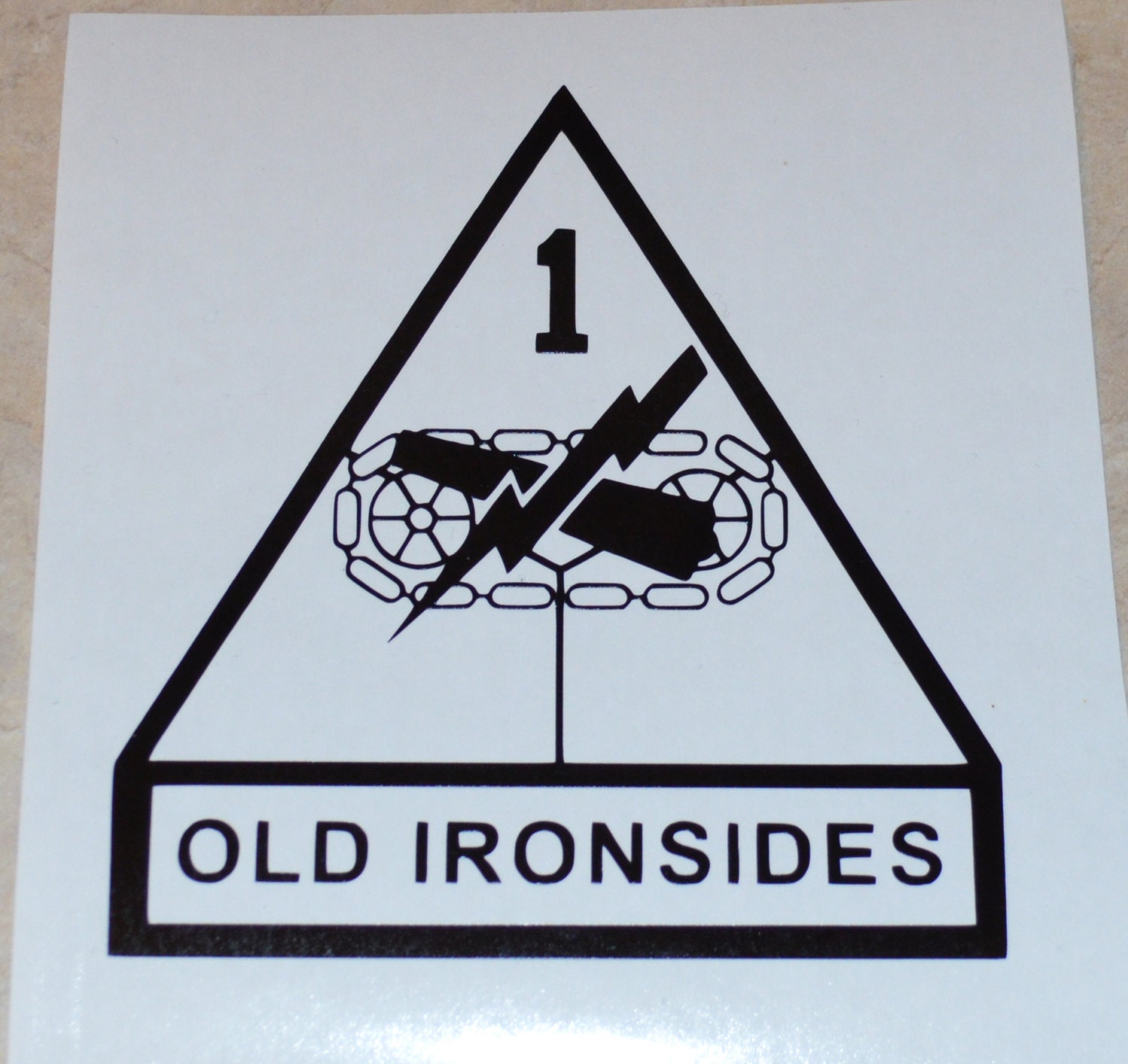 1st Armored Division Old Ironsides Vinyl Decal