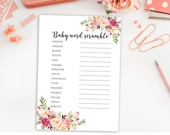 Whale Baby Shower Word Scramble Whale Word Scramble Baby