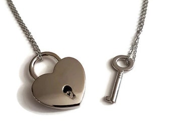 Heart locket and key | Etsy