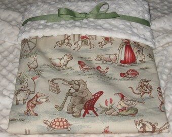 Shabby Chic Pink ToileSherpa Baby Blanket Toile Baby Girl
