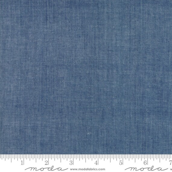 Moda Chambray blue cotton fabric by Moda fabric 12051 13