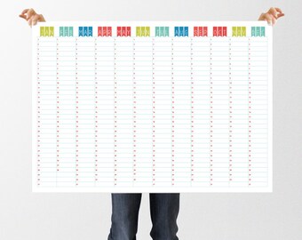 Digital wall planner | Etsy