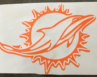 Miami dolphins decal | Etsy