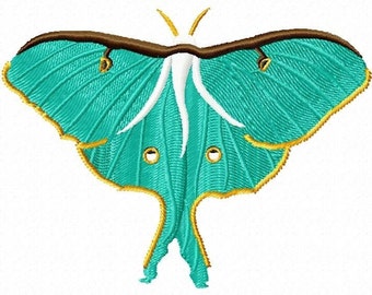 Luna Moth Key Fob Machine Embroidery Design