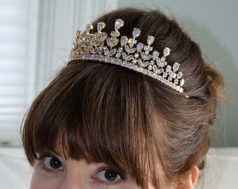 Gold tiara | Etsy