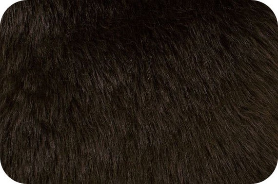 Dark Brown Luxury Shag Faux Fur Fabric