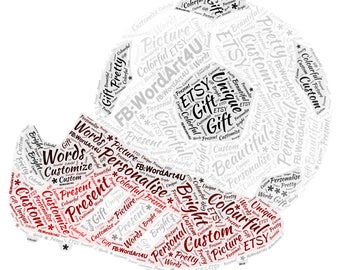 Soccer word art | Etsy