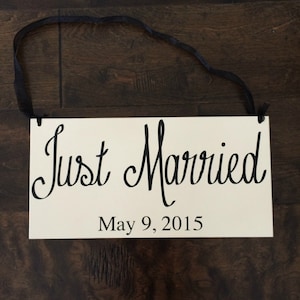 Just married signs | Etsy