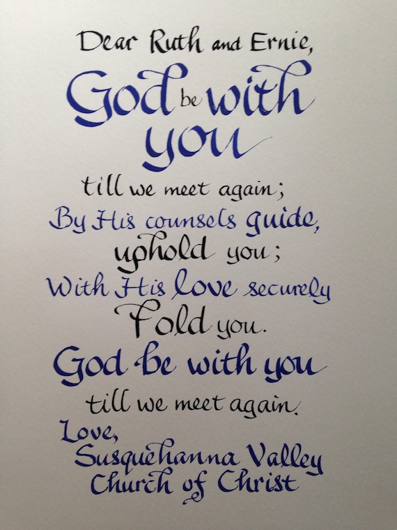 Goodbye gift Farewell Custom Calligraphy Pastor Farewell