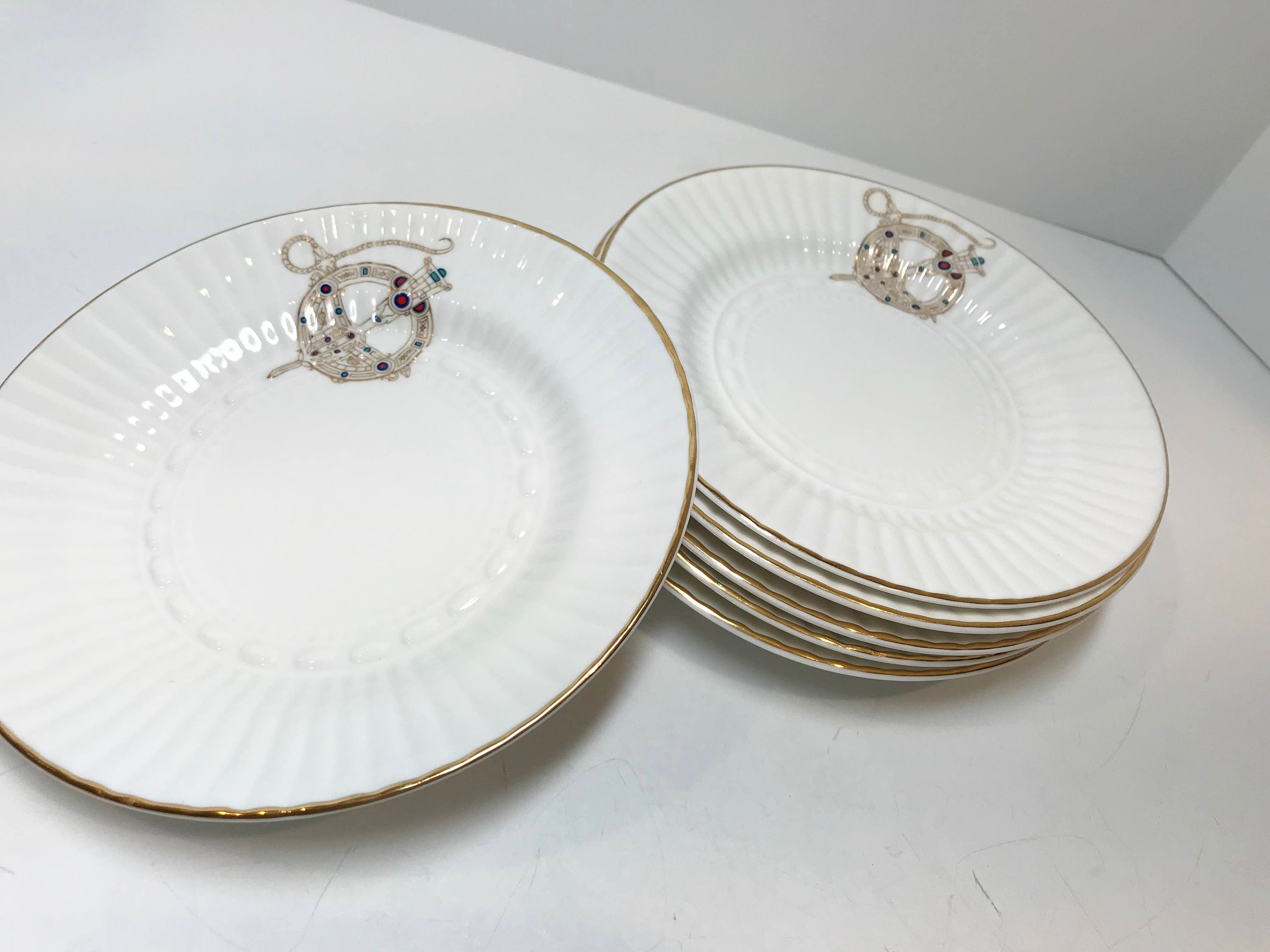Royal Tara, Set of 6 Plates, Tara Brooch Pattern, Irish Plates, Ireland ...