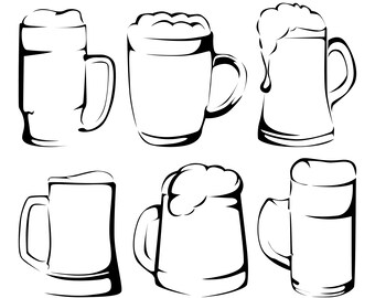 Beer mug stencil | Etsy