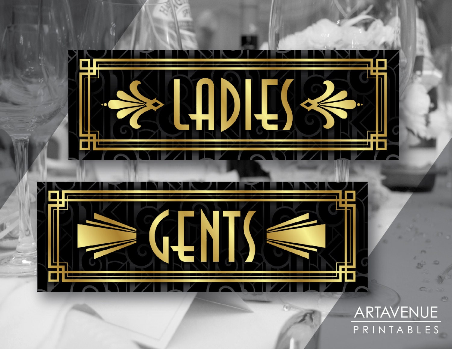 Printable Art LADIES and GENTS Signs