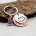 Fibromyalgia Keychain Fibro Warrior Keychain Purple Ribbon