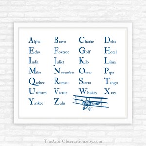 Pilot alphabet print | Etsy