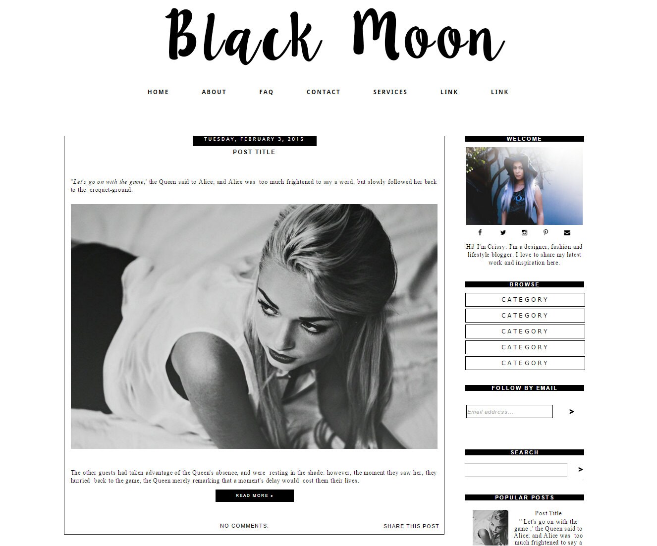 Minimal Blogger Template Responsive Blogger Template Black