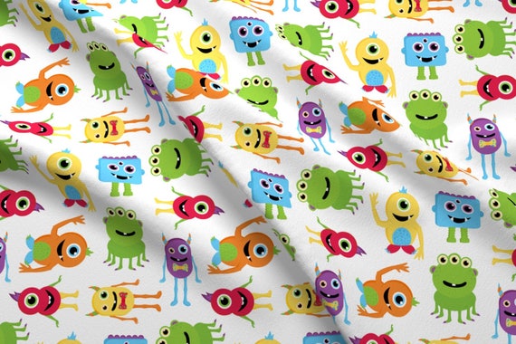 Monster Fabric Cute Little Monsters By Jannasalak Monster