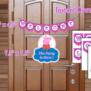 Peppa pig door sign | Etsy