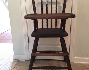 Wooden high chair | Etsy