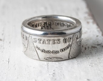 Mens coin ring | Etsy