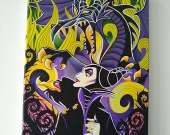 Maleficent Art Print Disney Painting Sleeping Beauty Fairy