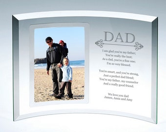 Engraved glass frame | Etsy