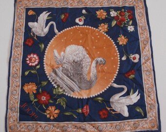 Silk neck scarf | Etsy