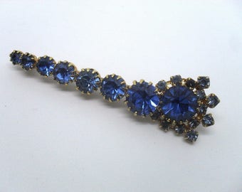 Blue rhinestone pin | Etsy