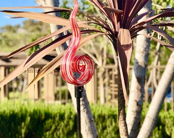 Glass garden stake | Etsy