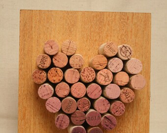Wine cork heart | Etsy