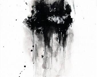 Ink wash painting | Etsy