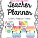Editable Teacher Planner Colorful Rainbow Theme Digital